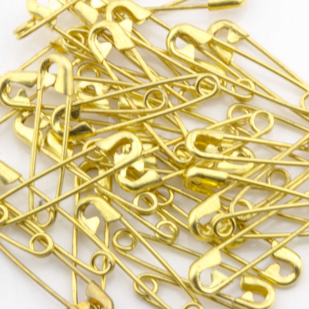 38mm (1 1/2") Gold Color Safety Pins 30pcs 70301005 - Etsy