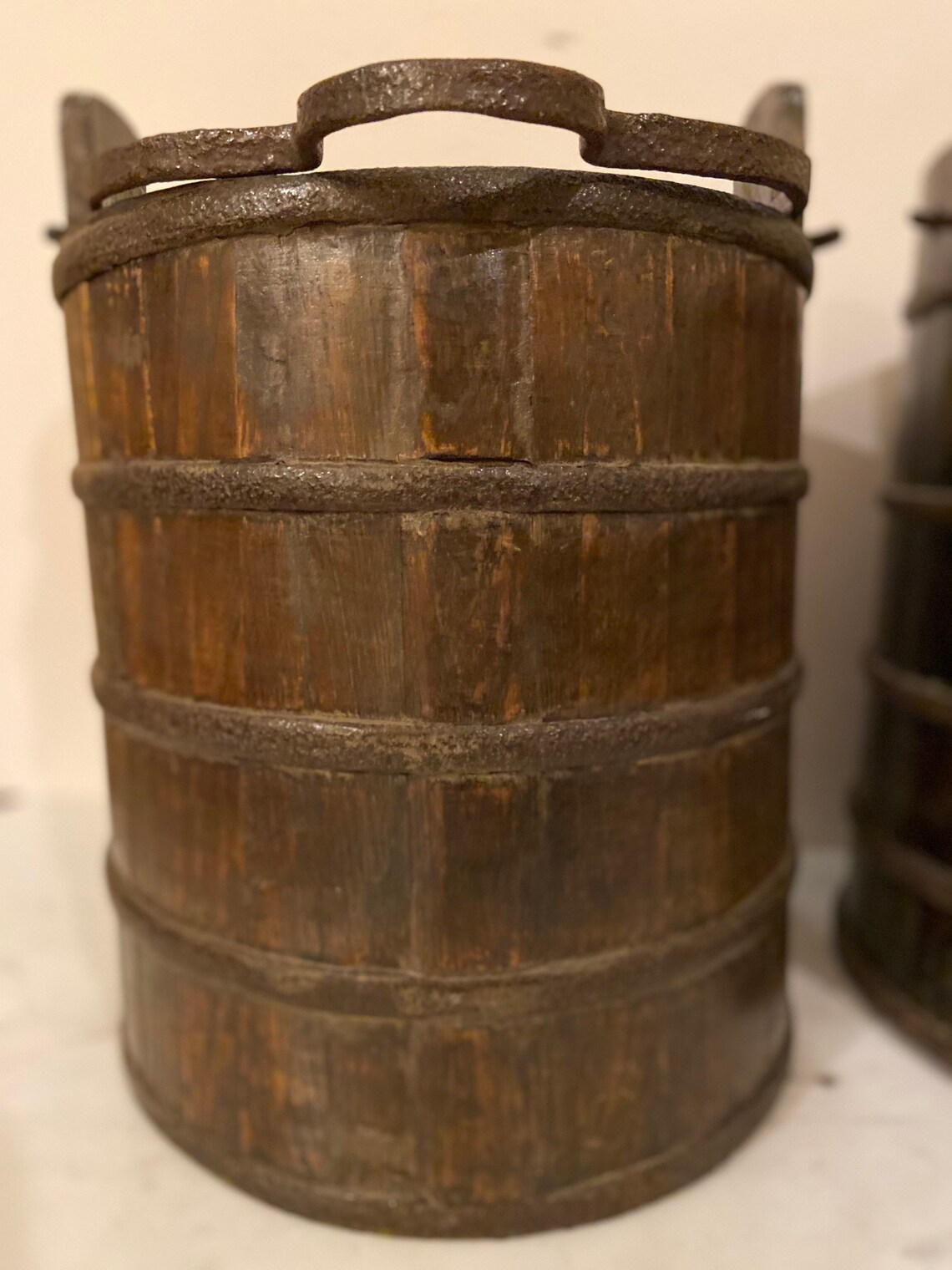 1800's Chinese Antique Pair of Buckets 19th Century Qing Dynasty Asian ...