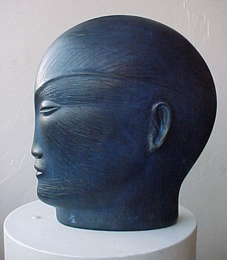 Small Blue Head by Anton Smit ~ Modern Speed Figure Head Sculpture ...