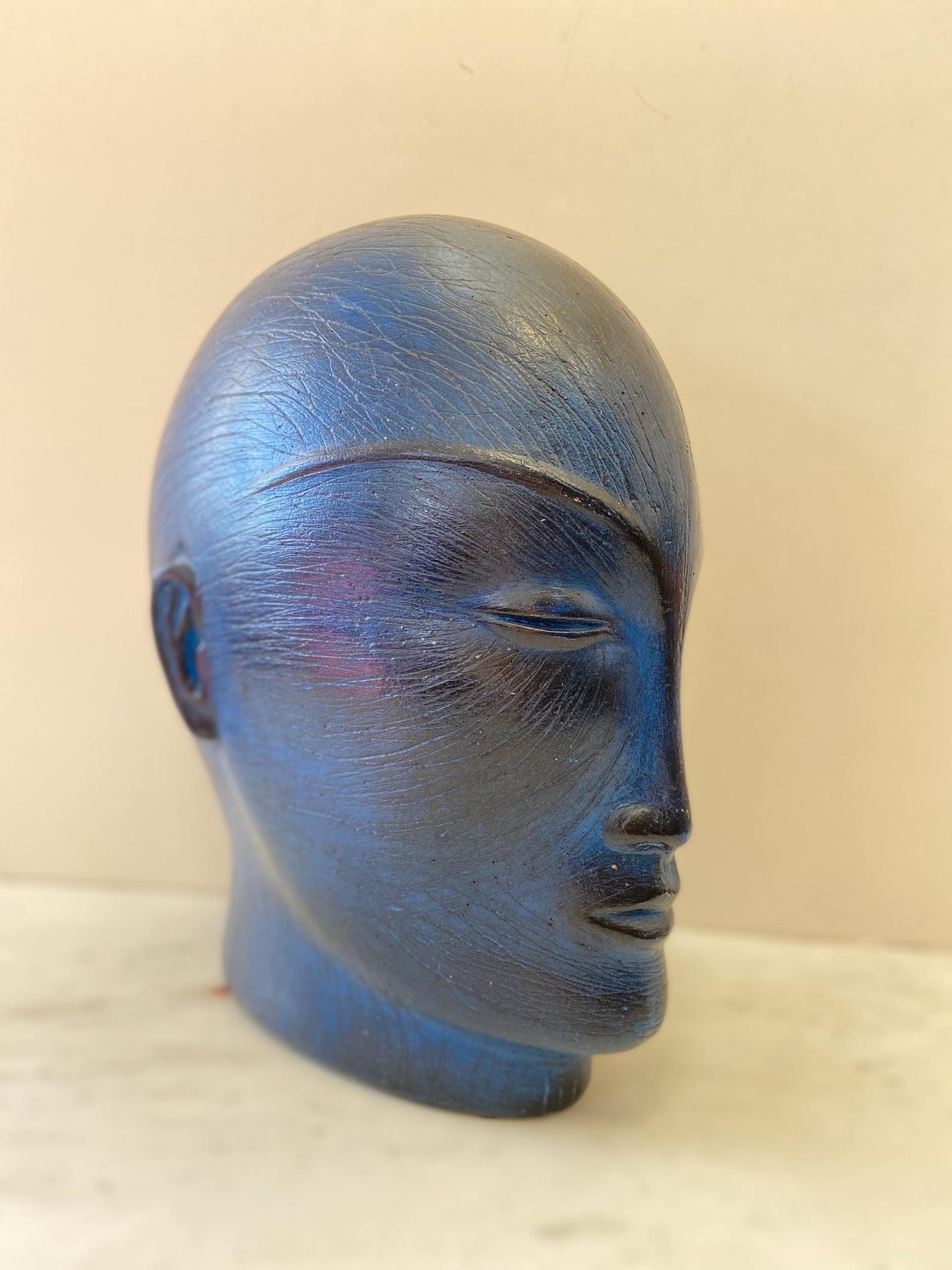 Small Blue Head by Anton Smit ~ Modern Speed Figure Head Sculpture ...