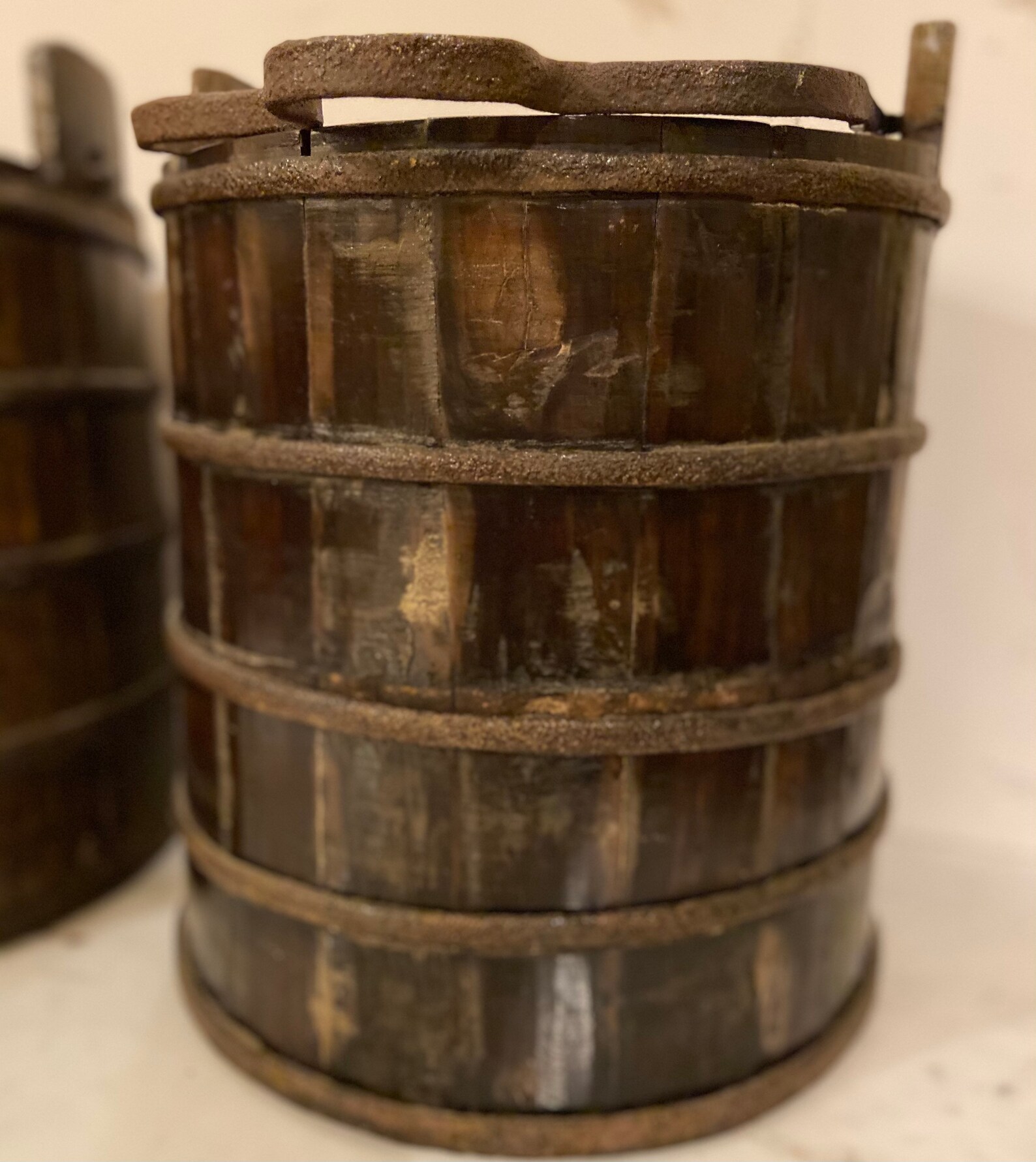 1800's Chinese Antique Pair of Buckets 19th Century Qing Dynasty Asian ...