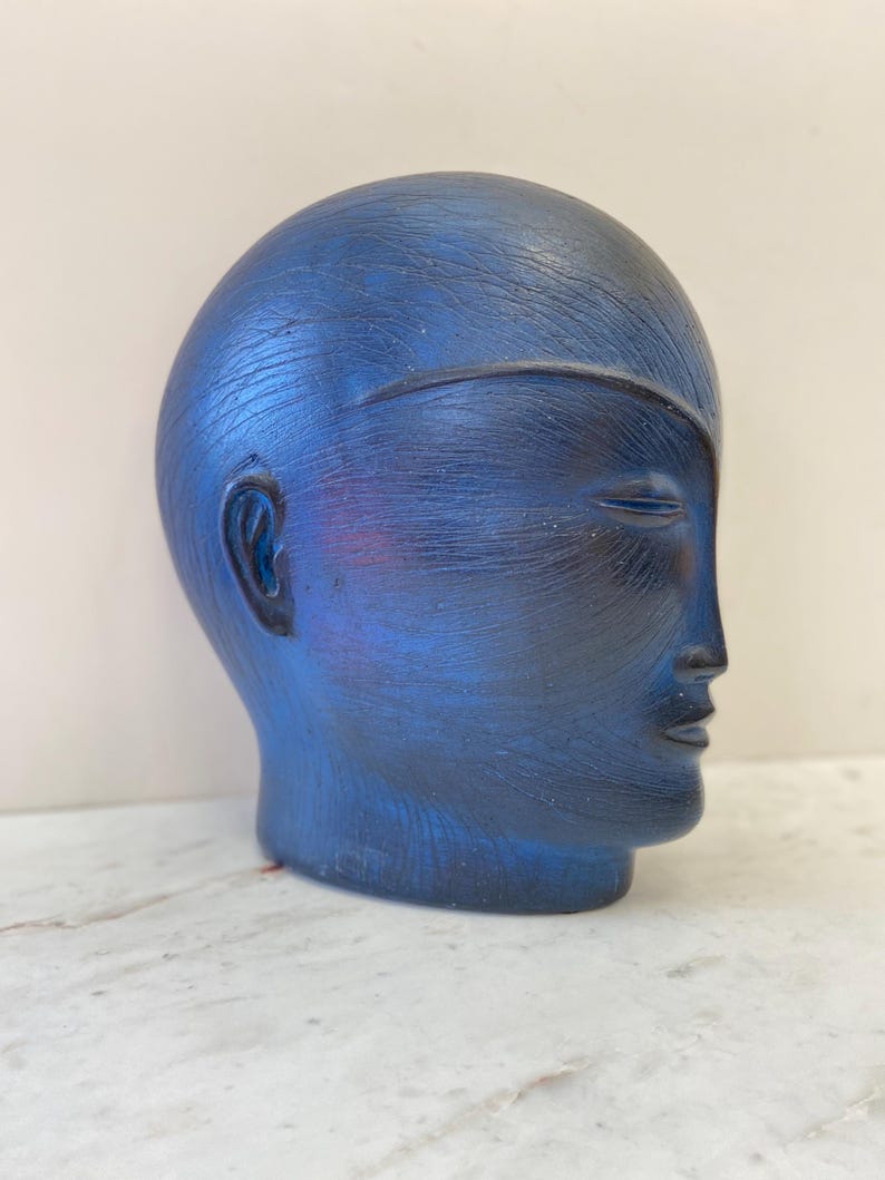 Small Blue Head by Anton Smit ~ Modern Speed Figure Head Sculpture ...