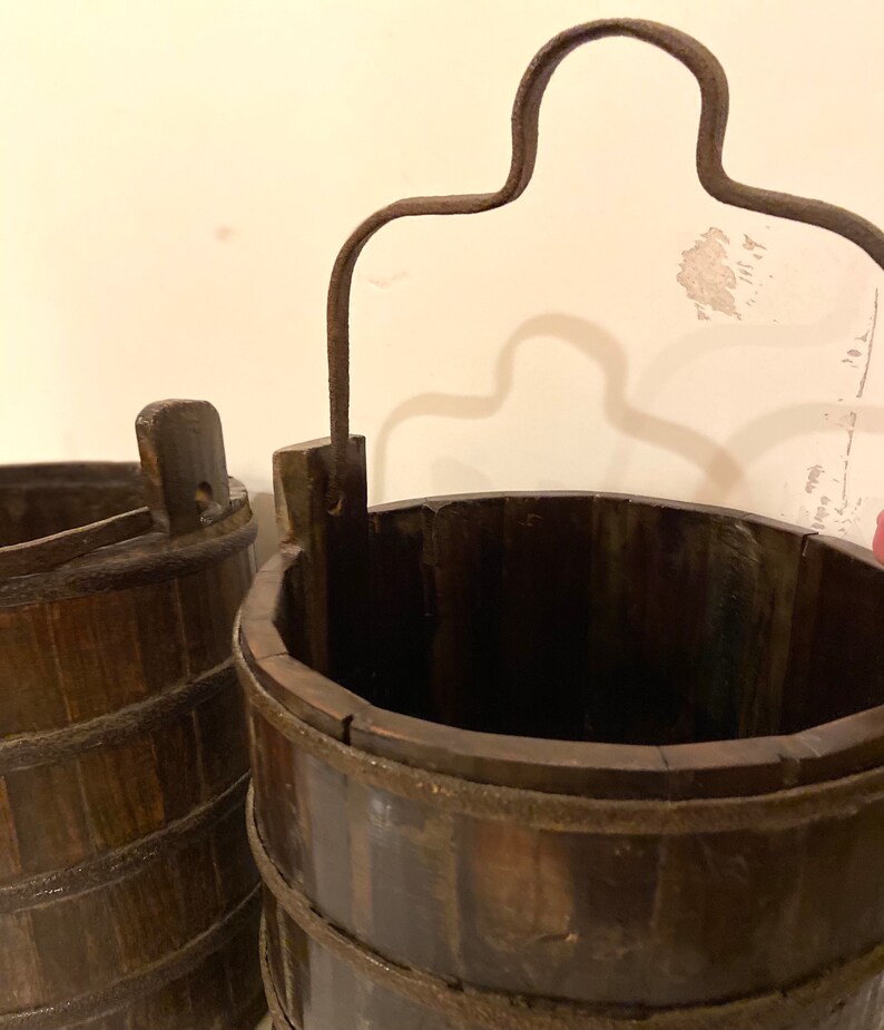 1800's Chinese Antique Pair of Buckets 19th Century Qing Dynasty Asian ...