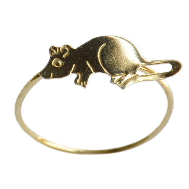 RAT Handmade Brass Gold Ring - Etsy