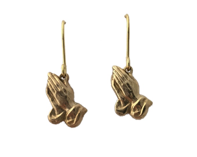 Praying Hands 6god Brass Drake Earrings - Etsy
