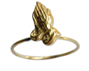Praying Hands Ring - Etsy