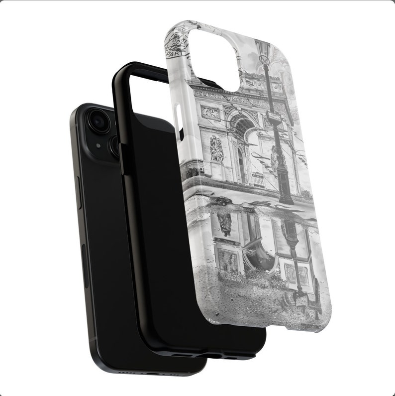 Vintage Arch De Triumph Handmade Artwork, Tough Phone Case, Paris ...
