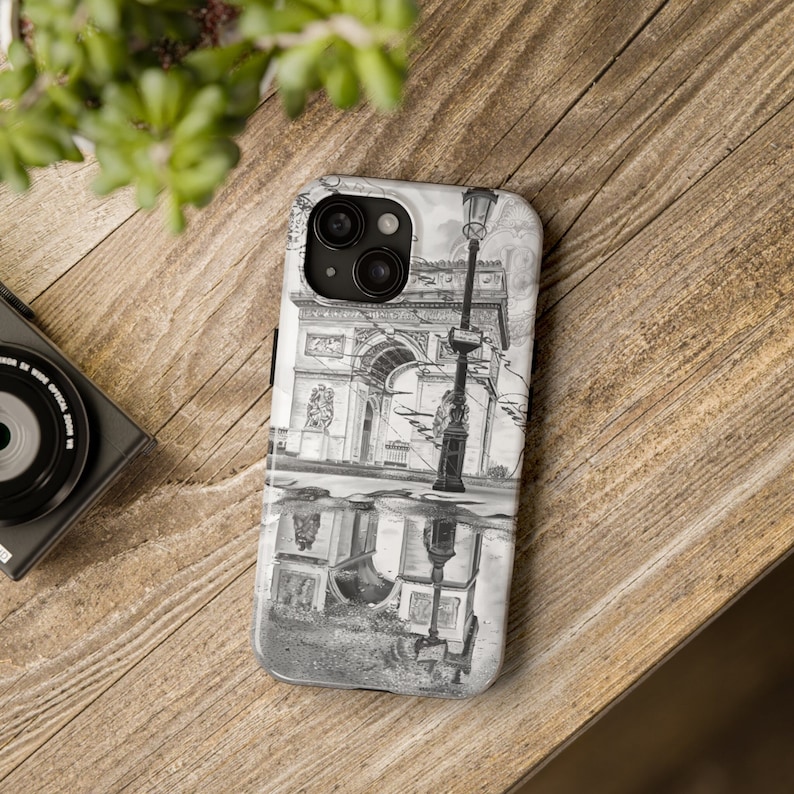 Vintage Arch De Triumph Handmade Artwork, Tough Phone Case, Paris ...