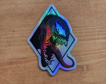 Holographic Venom Stickers, Two Variants / Symbiote / Marvel Sticker ...