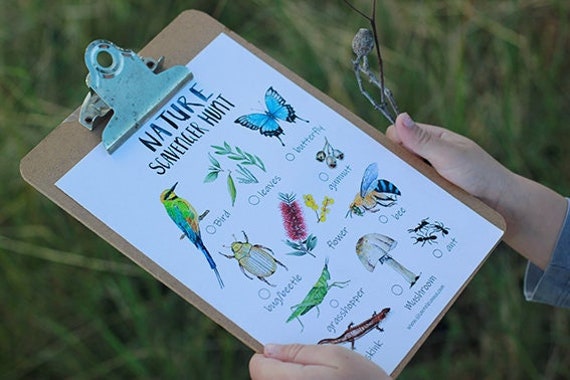 Printable Nature Scavenger Hunt Charlotte Mason Homeschool | Etsy