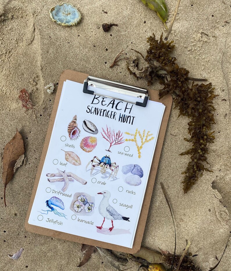 Printable Beach Scavenger Hunt Charlotte Mason Homeschool - Etsy