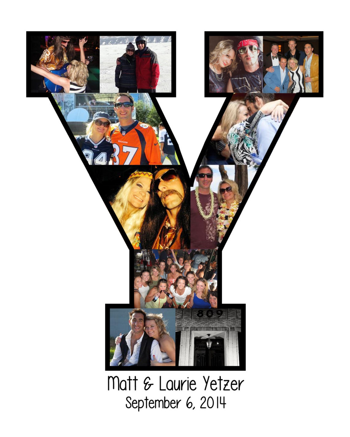 8x10 Alphabet Multi Photo Collage Family Name - Etsy