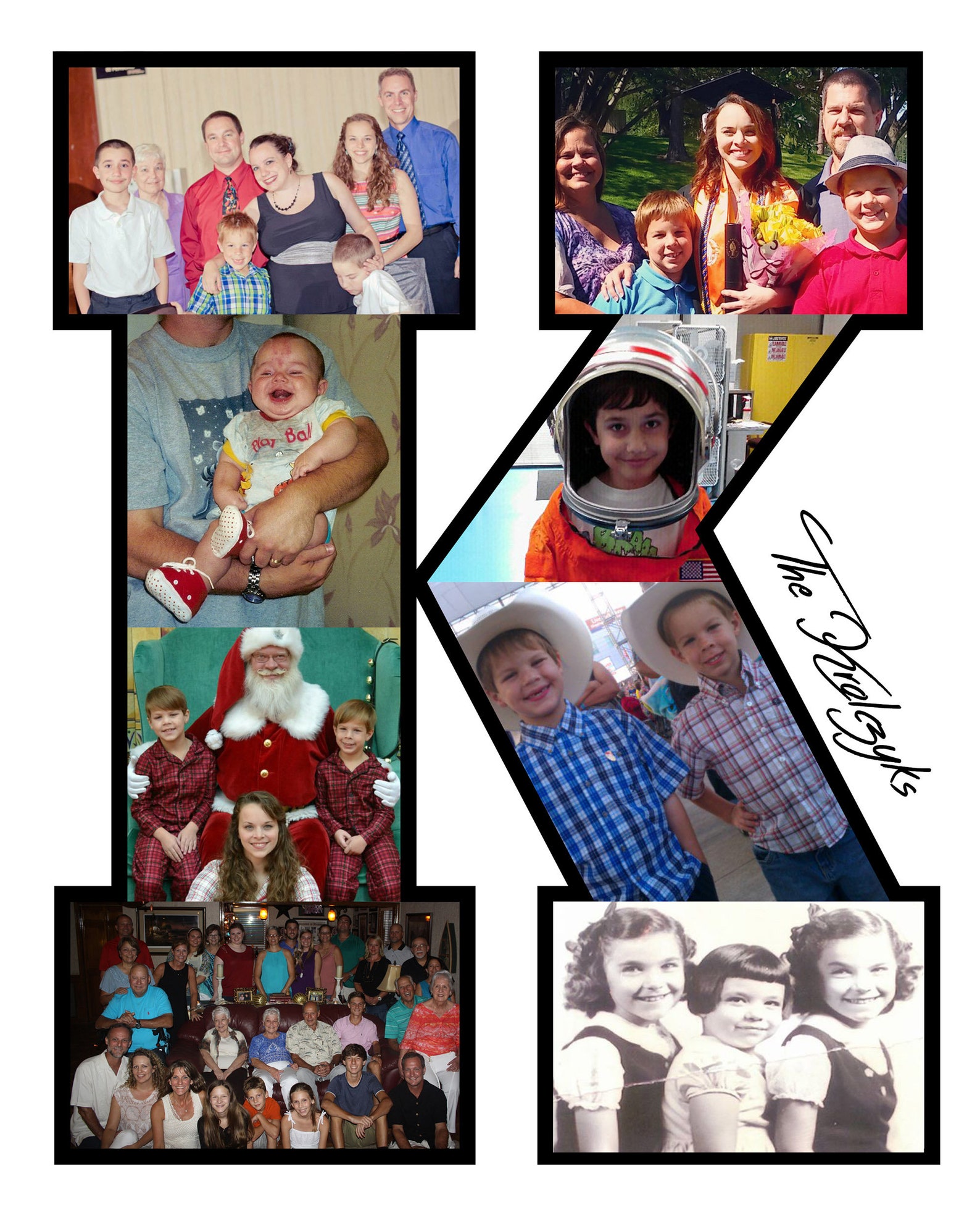 8x10 Alphabet Multi Photo Collage Family Name - Etsy