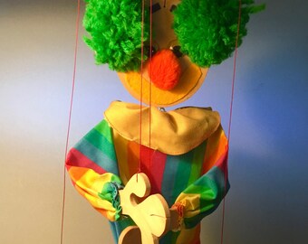 String Puppet Clown - Etsy