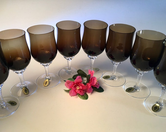 Stunning Set of 8 Vintage Celebrity "coco" Hand Blown 24% Lead Crystal ...