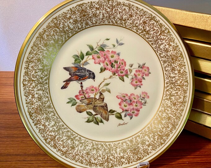 8 Lenox "limited Edition of Boehm Birds" Display Plates With 24k Gold ...