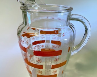 Retro Glass Pitcher - Etsy