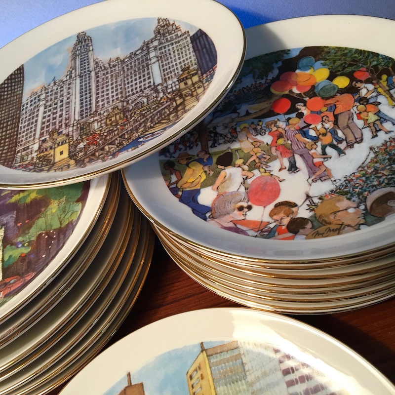 Chicago Vintage Plate - Etsy