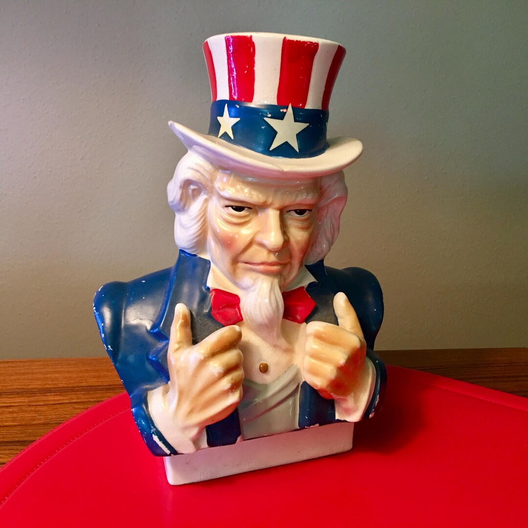 Vintage Uncle Sam Coin Bank - Etsy