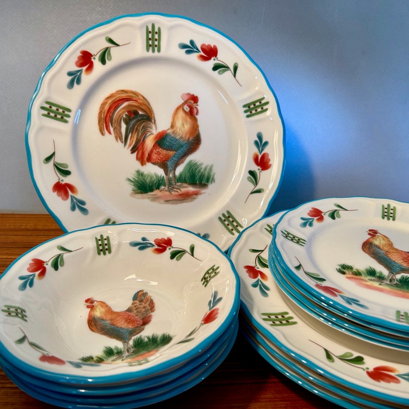 Rooster Dinnerware - Etsy