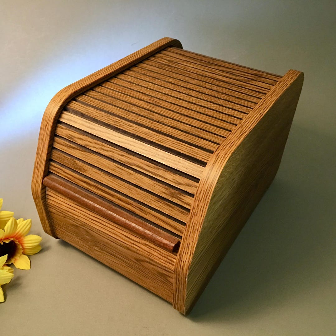 Vintage Faux Wood Computer Disk Storage Holder With Roll Top Cover ...