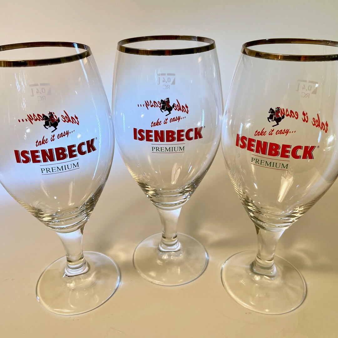 Set of Three 1996 Isenbeck Premium Beer Glasses Made by Ritzenhoff ...