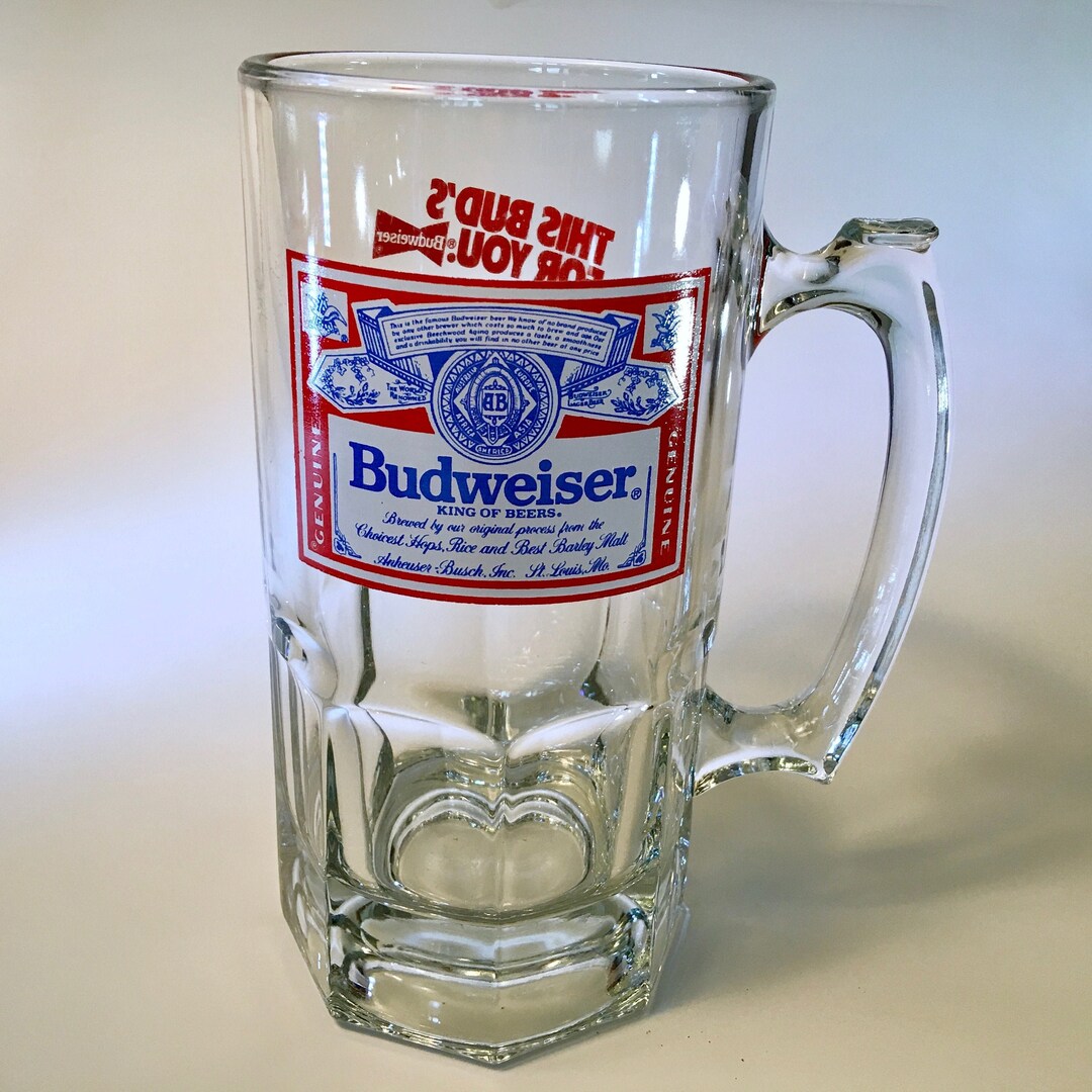 Huge and Heavy Budweiser "this Bud's for You" Vintage 32-ounce Glass ...