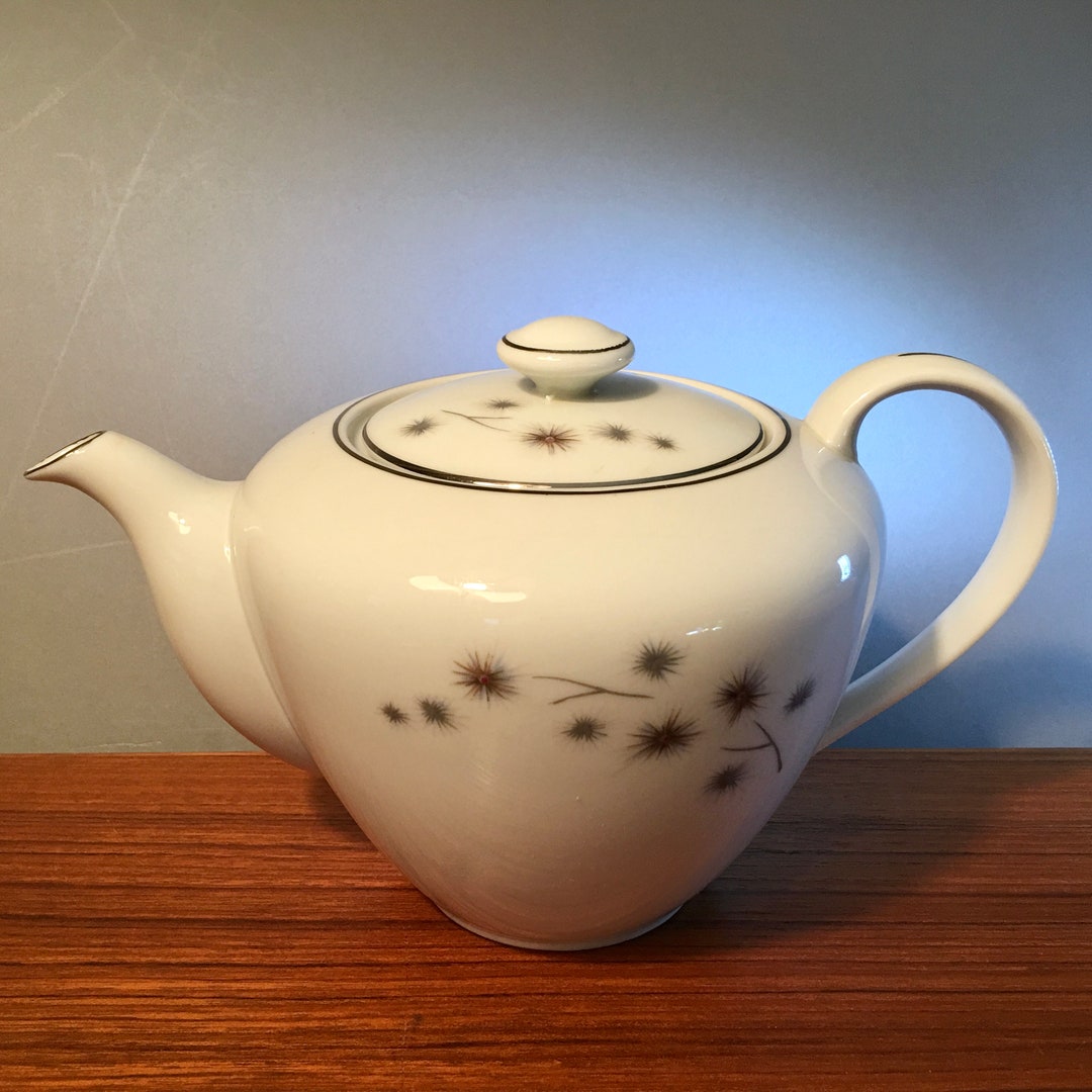 Vintage "platinum Star Burst" Fine China Tea Pot by Creative - Number ...