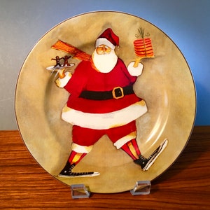 Set of Four "super Size Santa" Salad or Dessert Plates by Jennifer ...