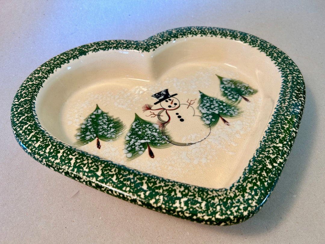 Vintage Patton Heart Shaped Handmade Stoneware Pottery Dish With ...