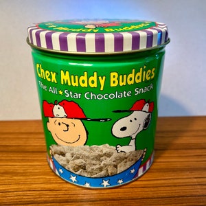 Vintage Chex Party Mix and Peanuts 40 Years of Tradition and chex Muddy Buddies Tins Price is ...