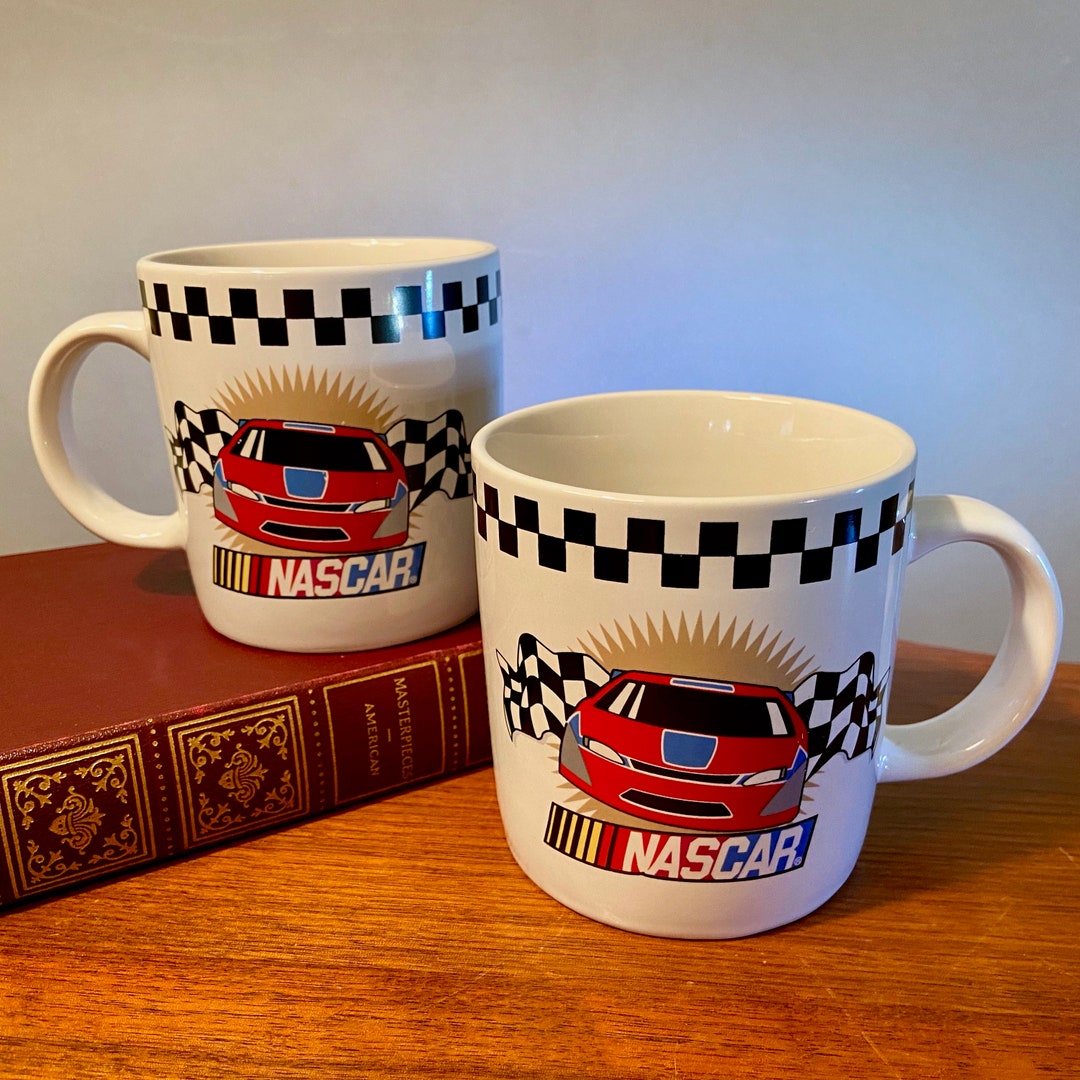 INCLUDES BOTH! Set of Two Vintage NASCAR Mugs Marketed by Gibson, 2002 ...