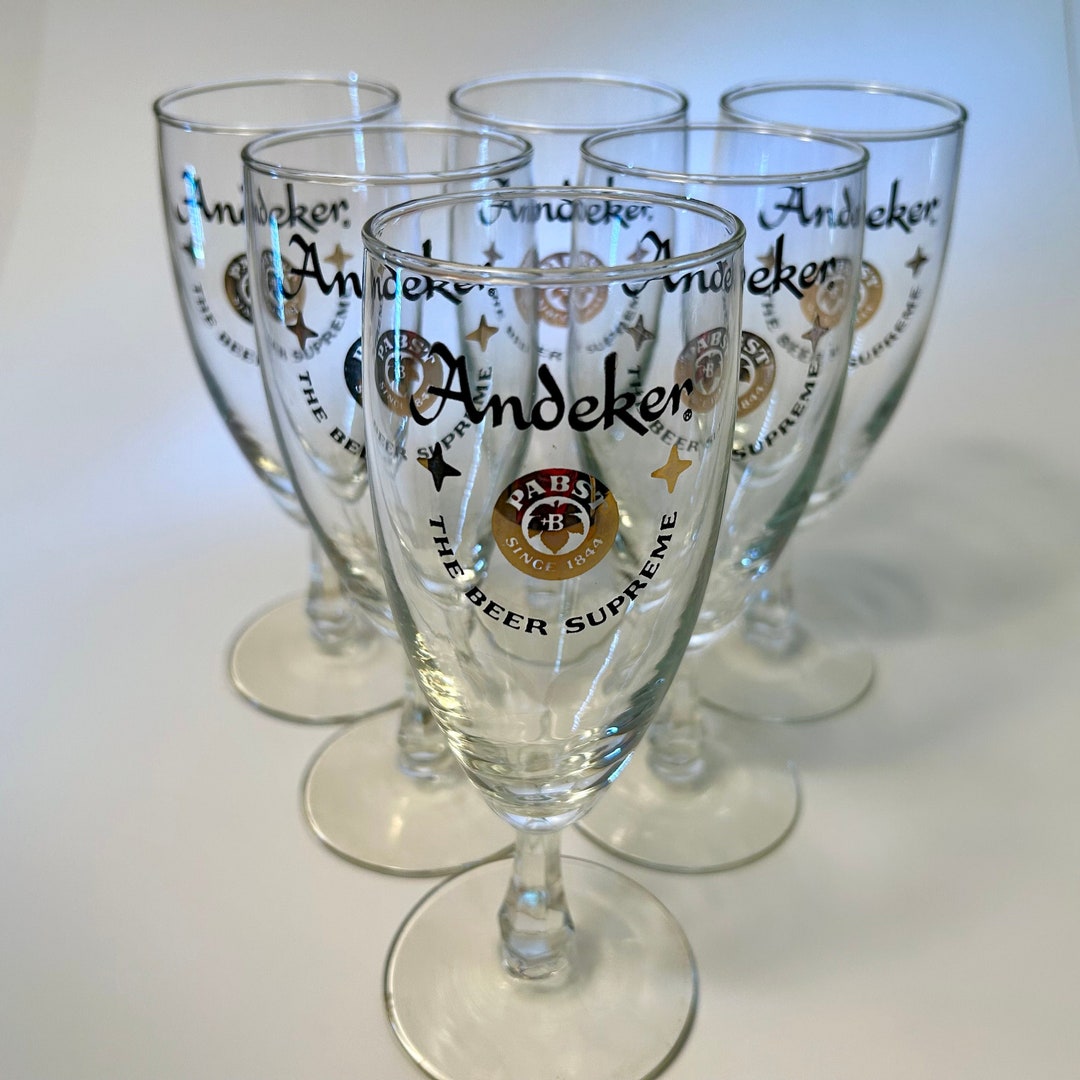 Set of Six Large Andeker the Beer Supreme by Pabst Glass Goblets - Etsy