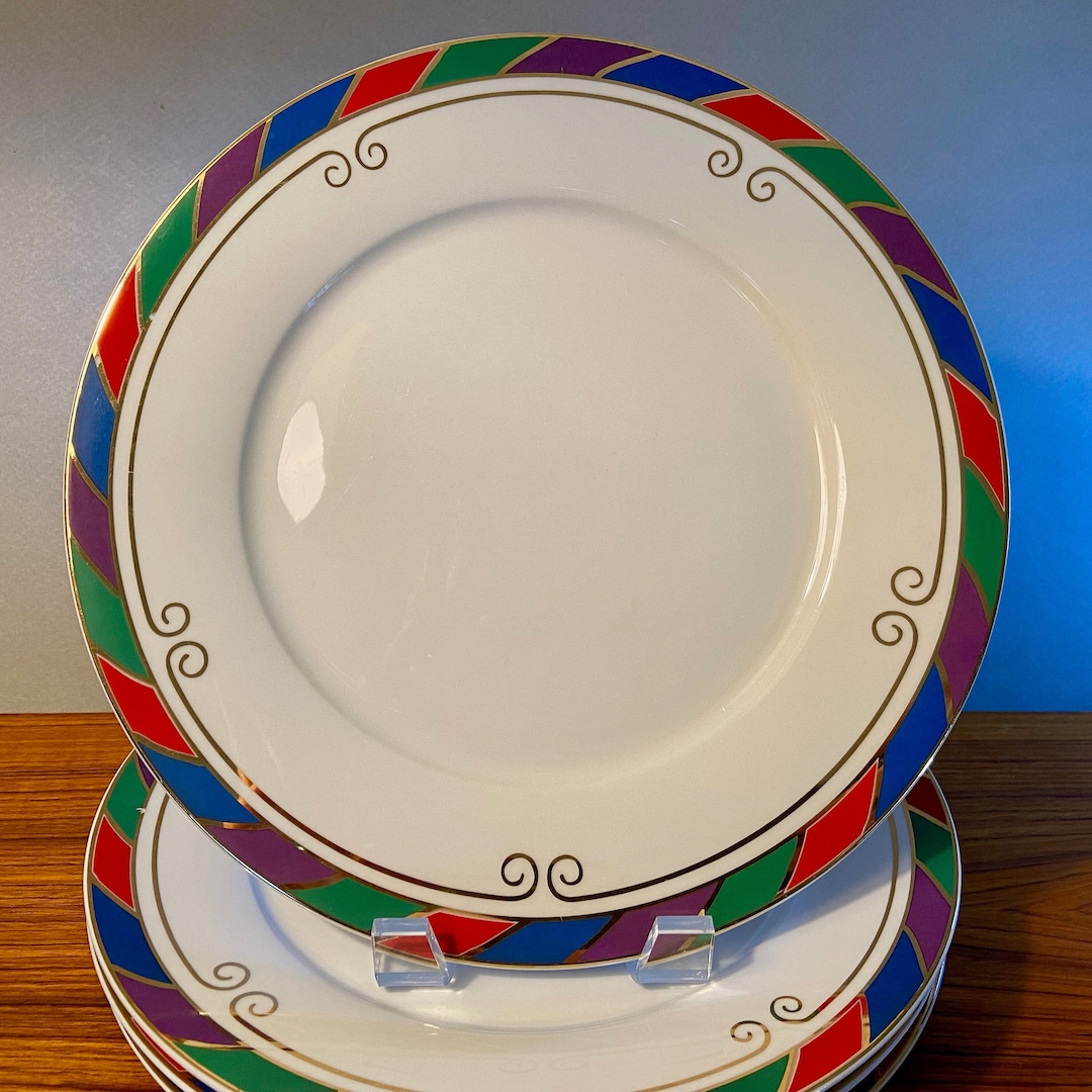 Set of 4 or 8 Pier 1 "celebration" Porcelain Dinner Plates - Price is ...