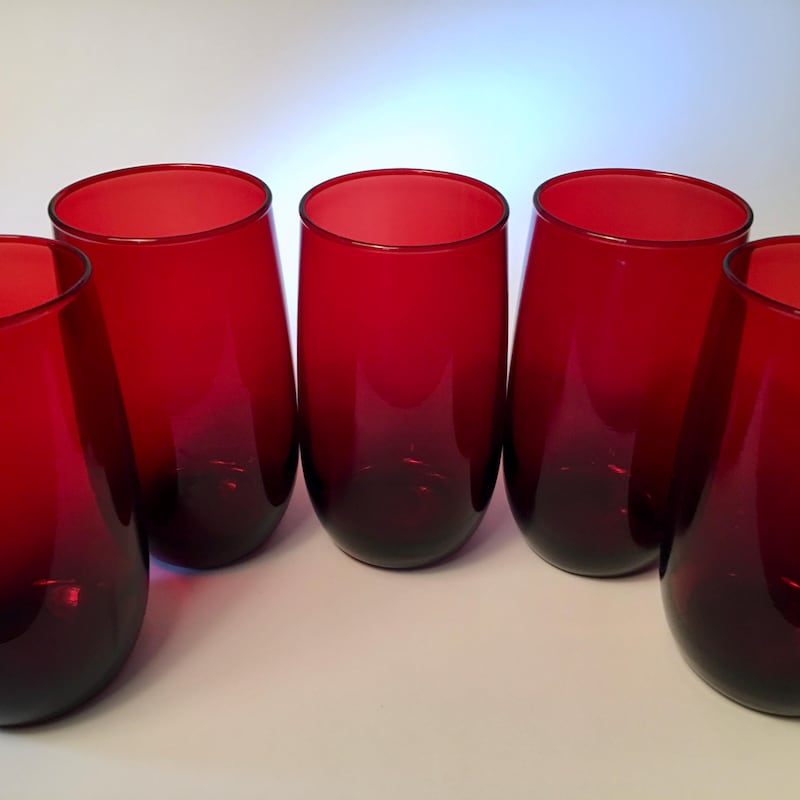 Bright Red Glasses - Etsy