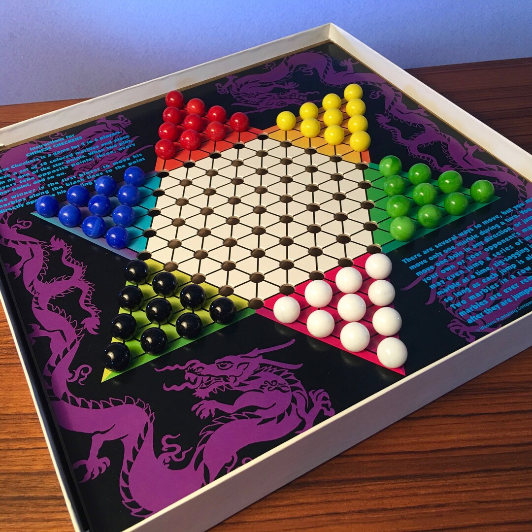 1993 Golden Chinese Checkers Classic Game Board With 60 Marbles by ...
