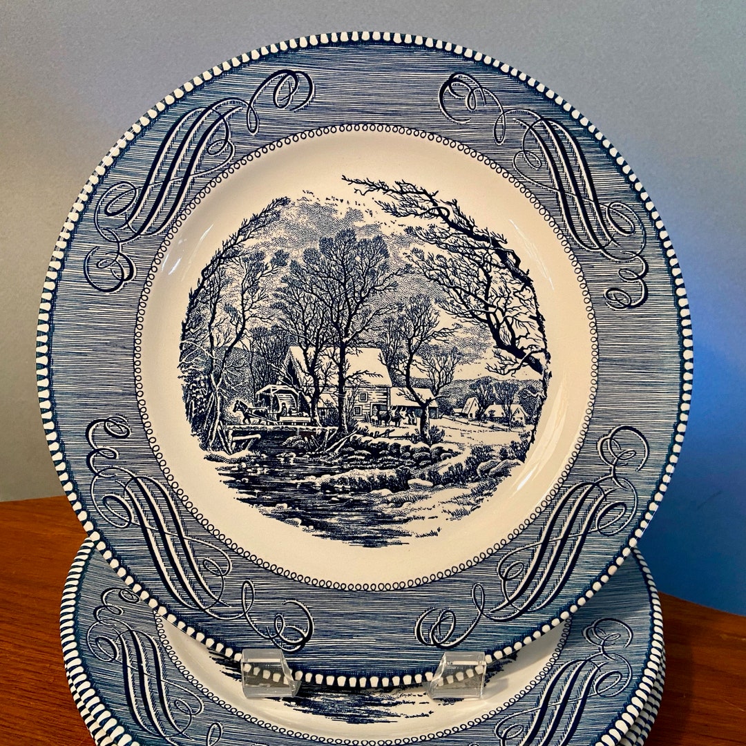 1 SETS LEFT! Set of Four Vintage Royal China Currier & Ives 'the Old ...