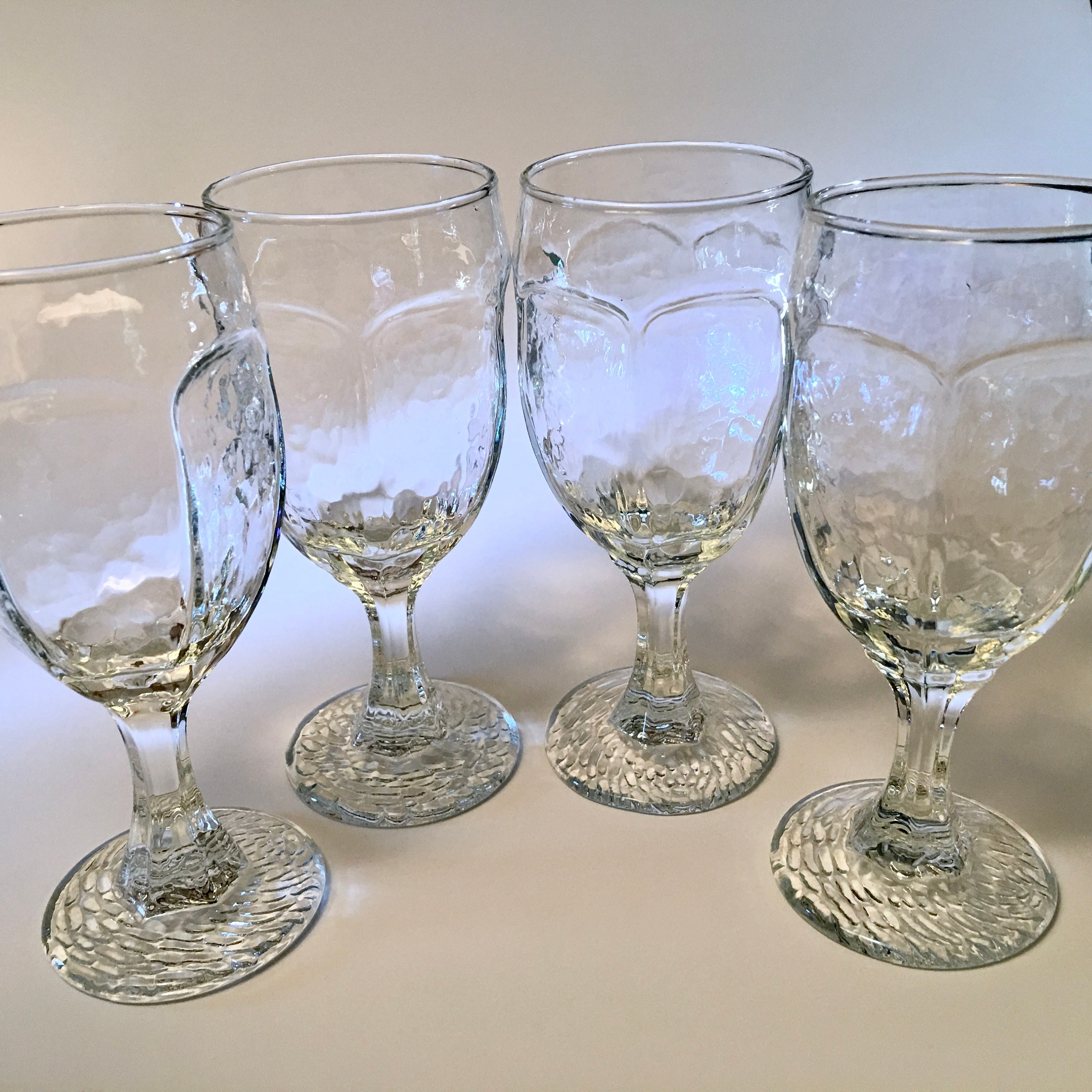 1 SET LEFT! Set of Four Vintage Libbey Chivalry Clear Wine Glasses ...