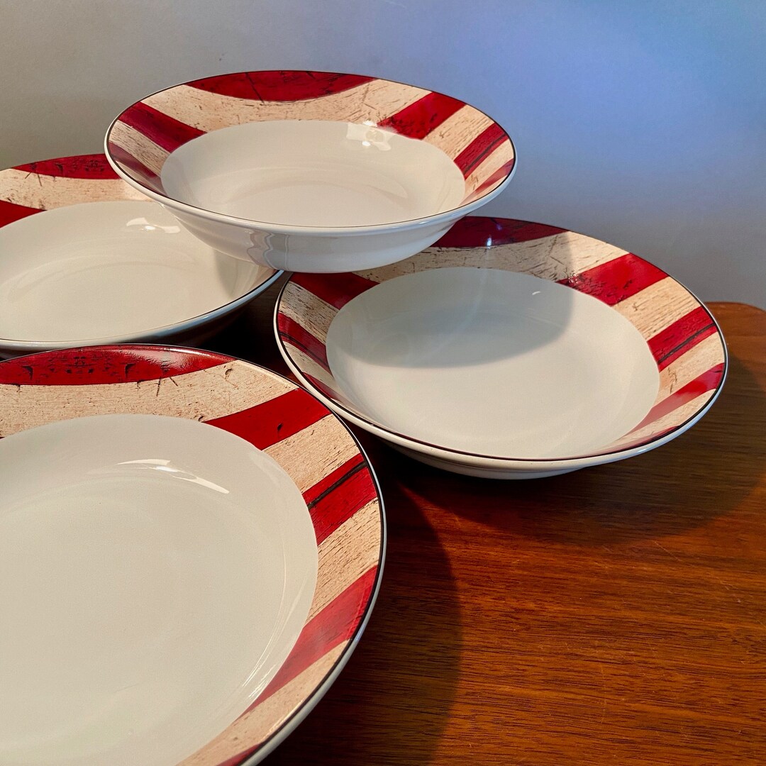 Set of Four 1997 Warren Kimble "colonial" Soup or Cereal Bowls by ...