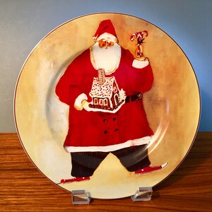 Set of Four "super Size Santa" Salad or Dessert Plates by Jennifer ...