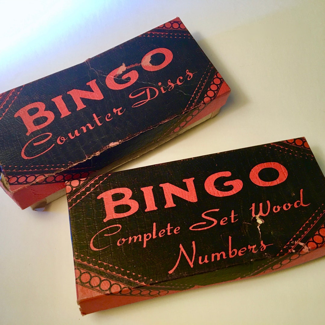 PRICE INCLUDES BOTH! Pair of Bingo Boxes With Wood Numbers and Counter ...