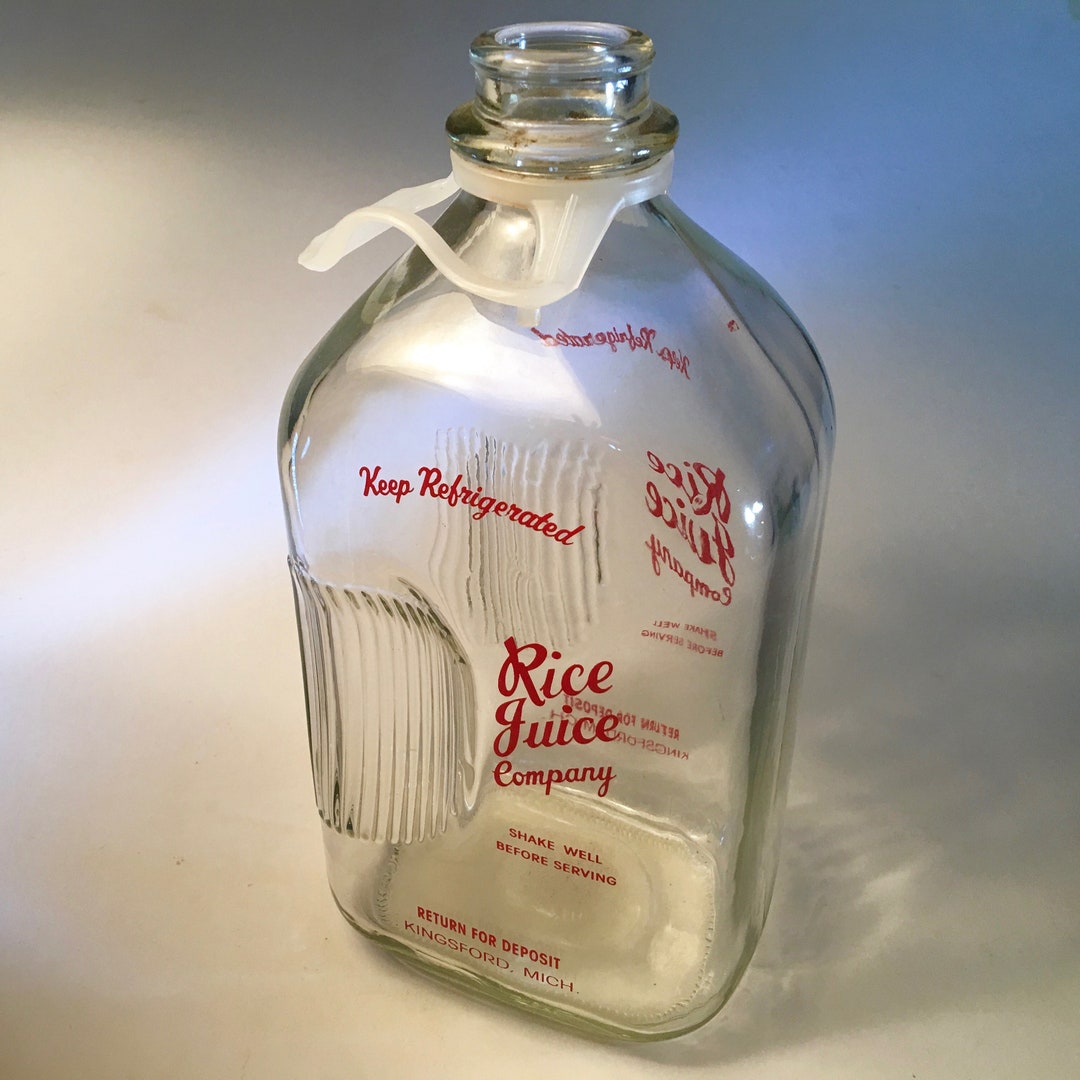 LAST CHANCE! Vintage Rice Juice Company Glass Bottle - Only One Left - Etsy