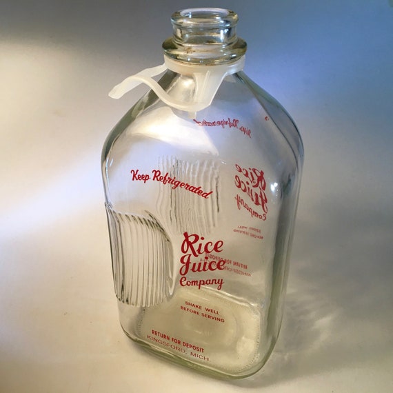 Vintage Rice Juice Company Glass Bottle Four May Be - Etsy