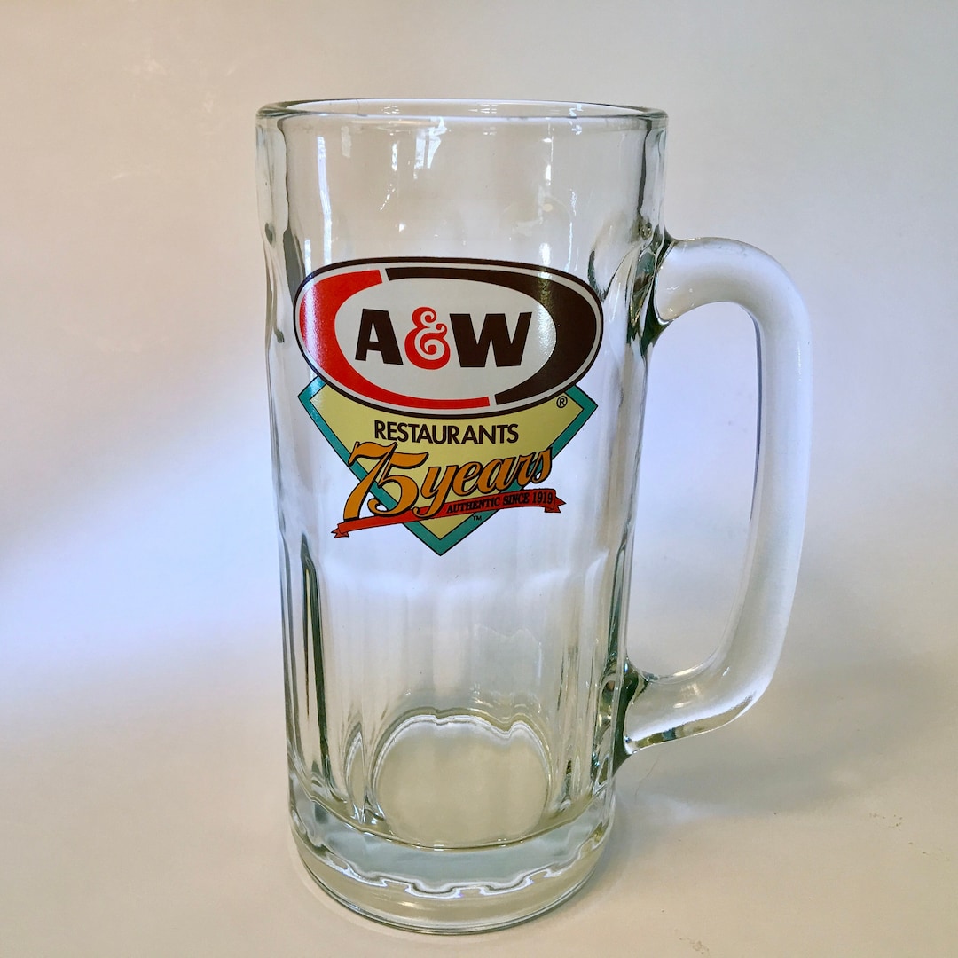 Vintage A&W "75 Years Authentic Since 1919" Large and Heavy Root Beer ...