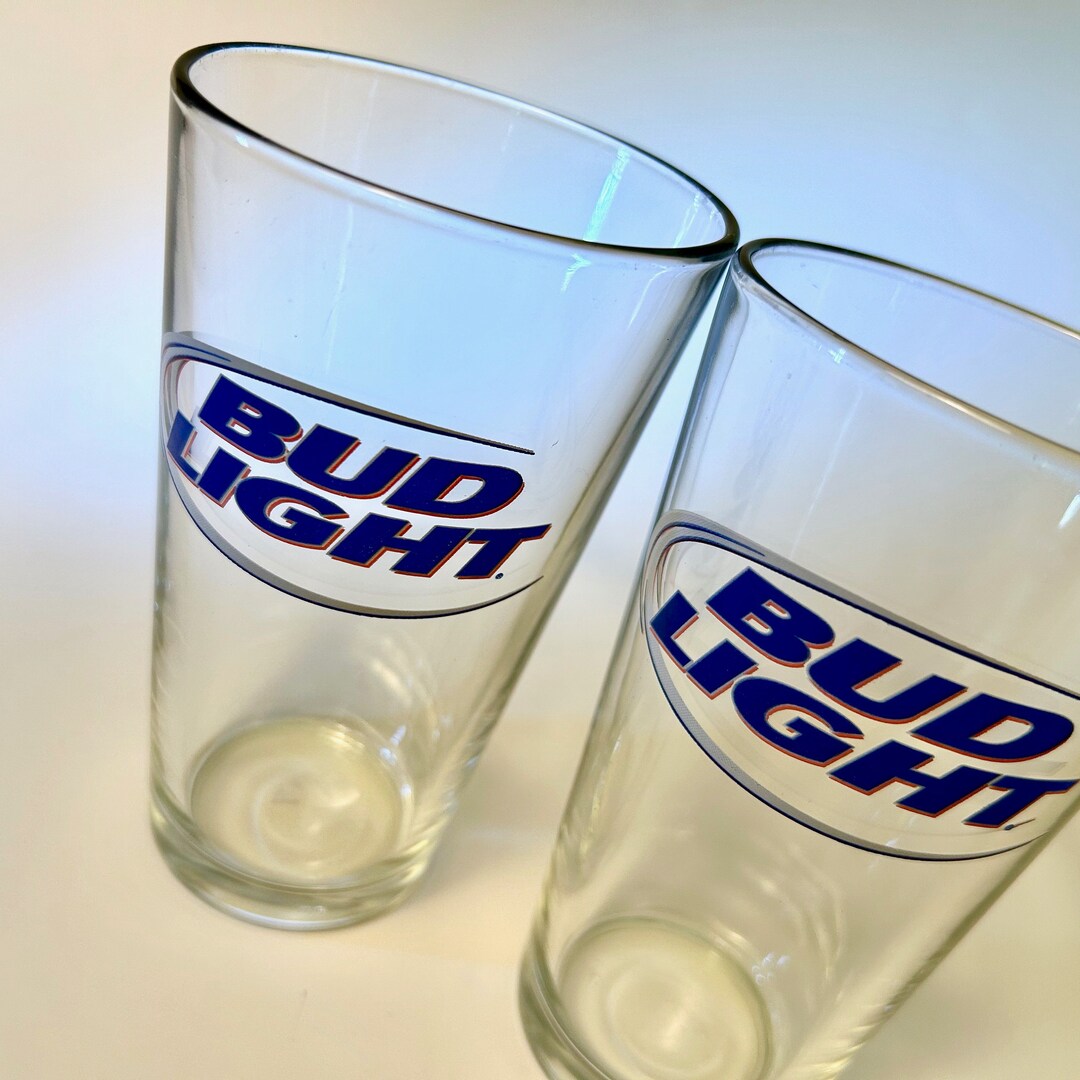 PRICE INCLUDES BOTH! Pair of Bud Light Pint Beer Glasses - Etsy