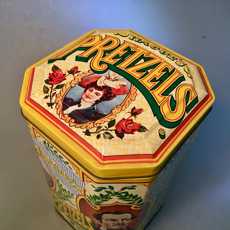 Vintage Hague's Pretzels Tin - Etsy