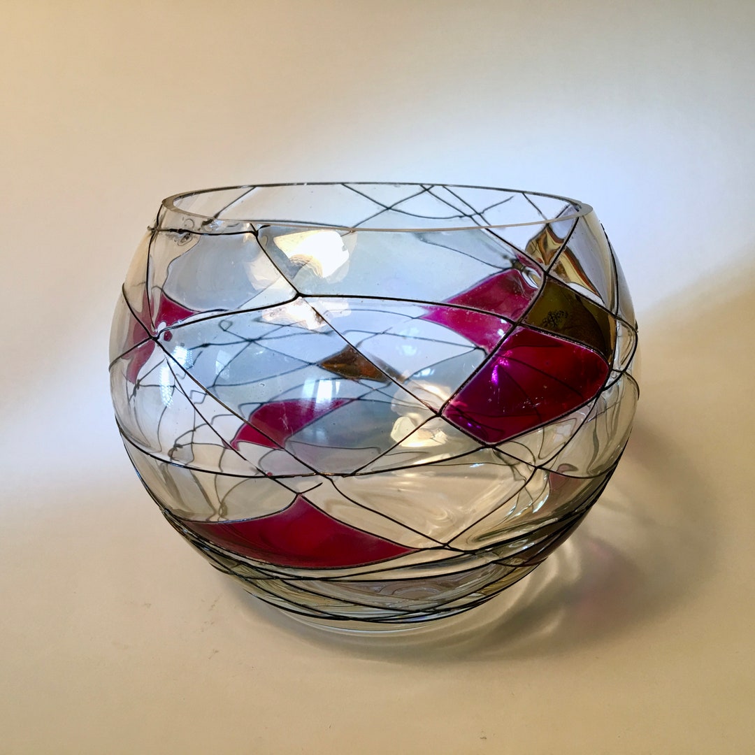 Mosaic Calypso Stained Glass Tea Light Candle Holder Hand Crafted in ...