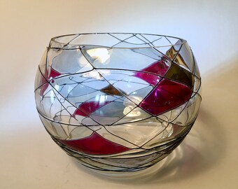 4 Partylite Stained Glass Calypso Mosaic Votive Candle Holder Bowl - Etsy