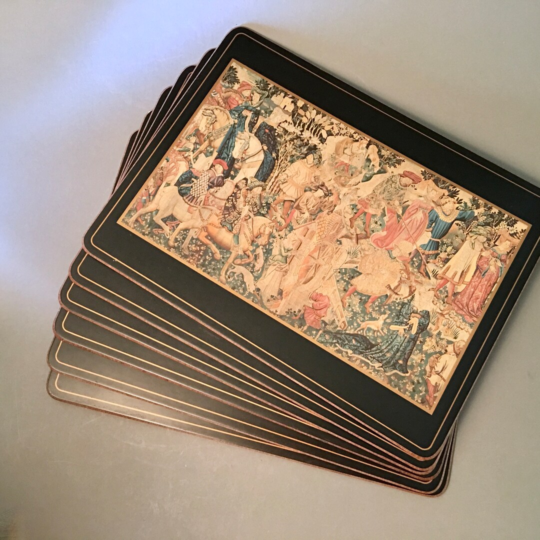 Set of 6 or 12 Thick Cork Backed Placemats From Past Times Called ...