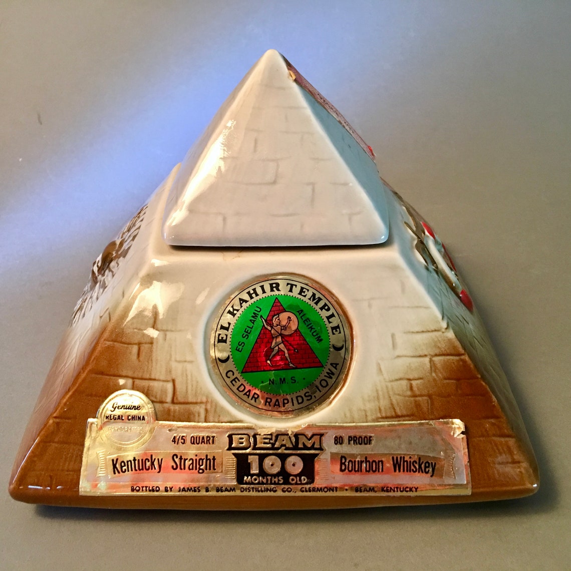 1975 Jim Beam El Kahir Temple - Oasis of Cedar Rapids Pyramid Shape ...
